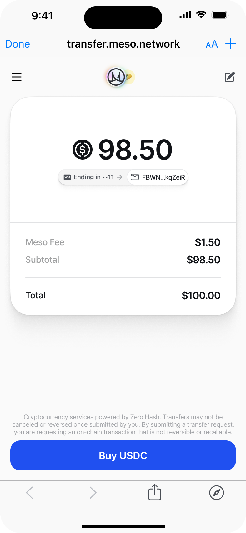 Meso – Payment infrastructure designed for crypto